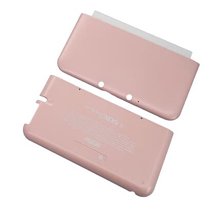 Replacement Front Back Faceplate Plates Upper & Back Battery Housing Shell Case Cover for 3DS XL/3DS LL Game Console - Pink