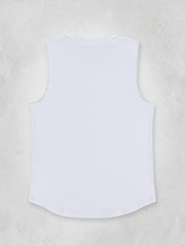 Knit Riot Women’s Muscle Tank Top – Sleeveless Slim Fit Soft Casual Basic Yoga Active Athletic Workout Running T Shirts KR144 White M