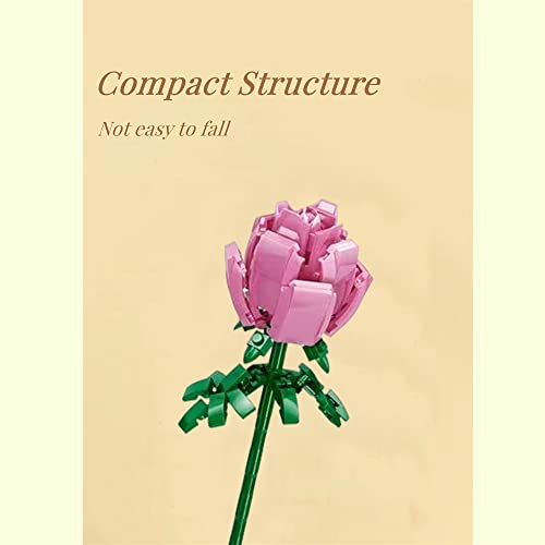 Crabegg Roses Building Sets for Kids | Patented Design | 5D Puzzles Flowers Bouquet for Adults