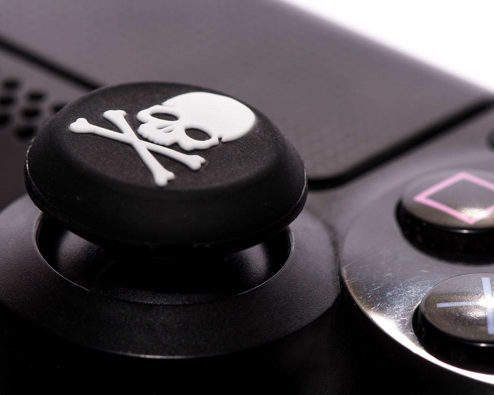 Thumbstick Thumb Grip Stick Silicone Cap Cover Joystick Grips for PS4 PS3 PS2 PS4 Pro Slim Xbox One Xbox One Slim Xbox One Elite Xbox 360 Controller White Skull Color