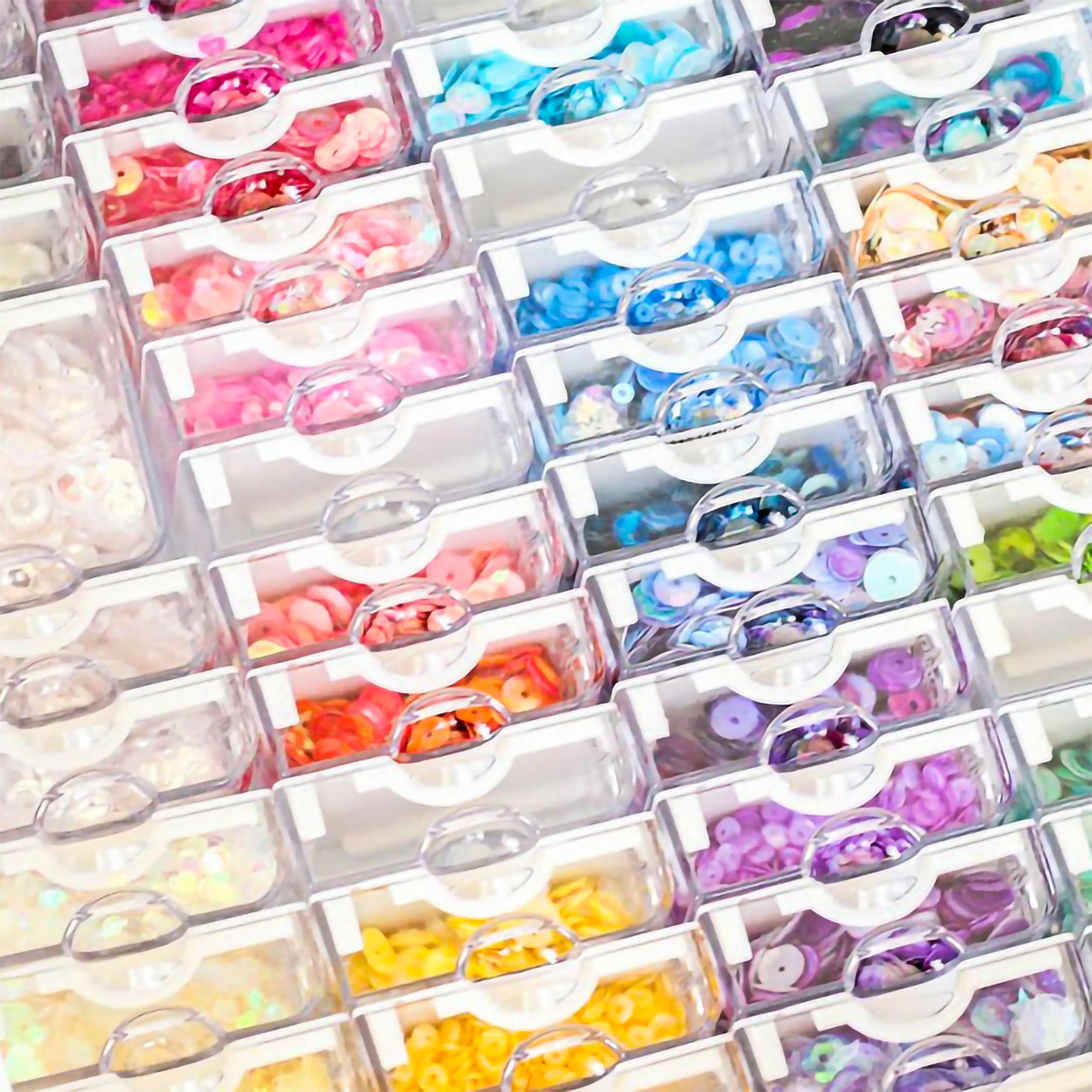 Diamond Bead Organizer Storage System, 78 Tray Containers, Removable Snap Shut Lid Clear Plastic Solution for Various Rhinestone Jewelry Painting Drill DIY Nail Art Cross Stitch Tool, Other Small Item