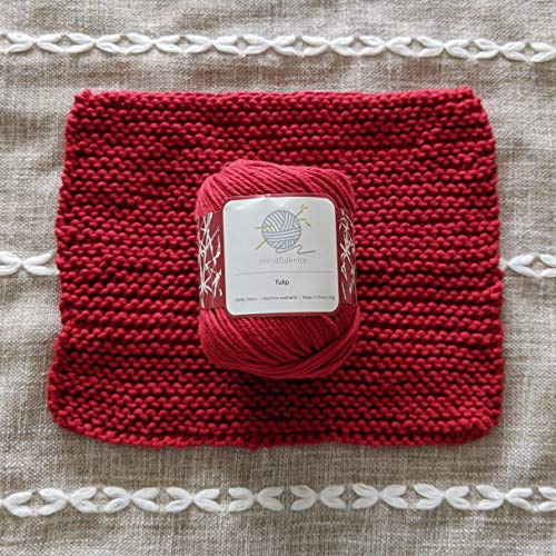 Knitting Yarn, Crochet Yarn, Mindfulness and Relaxation 100 Percent Cotton Yarn, Multicolor 4-Pack Medium Number 4 Worsted Bundle, Flora, Soft & Gentle for Baby Items – by mindfulknits