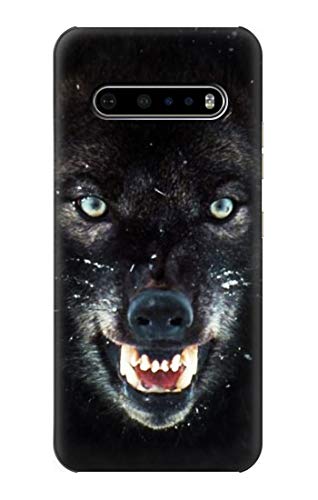 R2823 Black Wolf Blue Eyes Face Case Cover for LG V60 ThinQ 5G