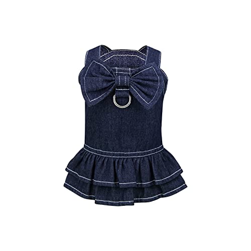 Girl Dog Clothes Large Breed Pet Dress Spring and Summer Pet Clothing Spring Cute Supplies Denim Dress Denim Dress Summer Sweaters for Dogs