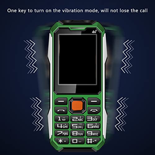 Heayzoki 2G Seniors Cell Phone, Dual SIM Big Button Unlocked Seniors Mobile Phone, 2.4in HD Screen 6800mAh Long Battery Life Seniors Cell Phone(Green)