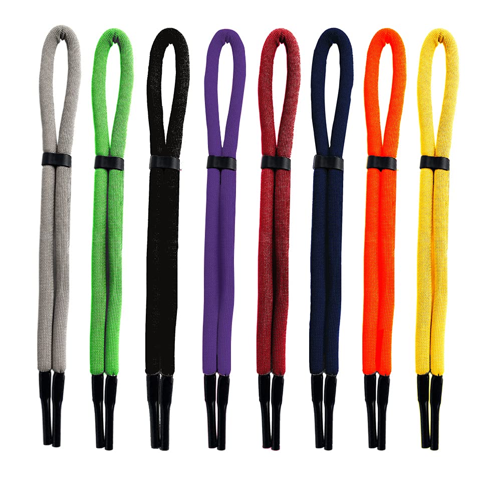 DECKER Floating Sunglass Strap 8 Pcs Pack Glasses Float Adjustable Eyewear Retainer Safety outdoor Eyeglass Rope for Aquatic Sports surfing Sailboat Swimming (Mix color)