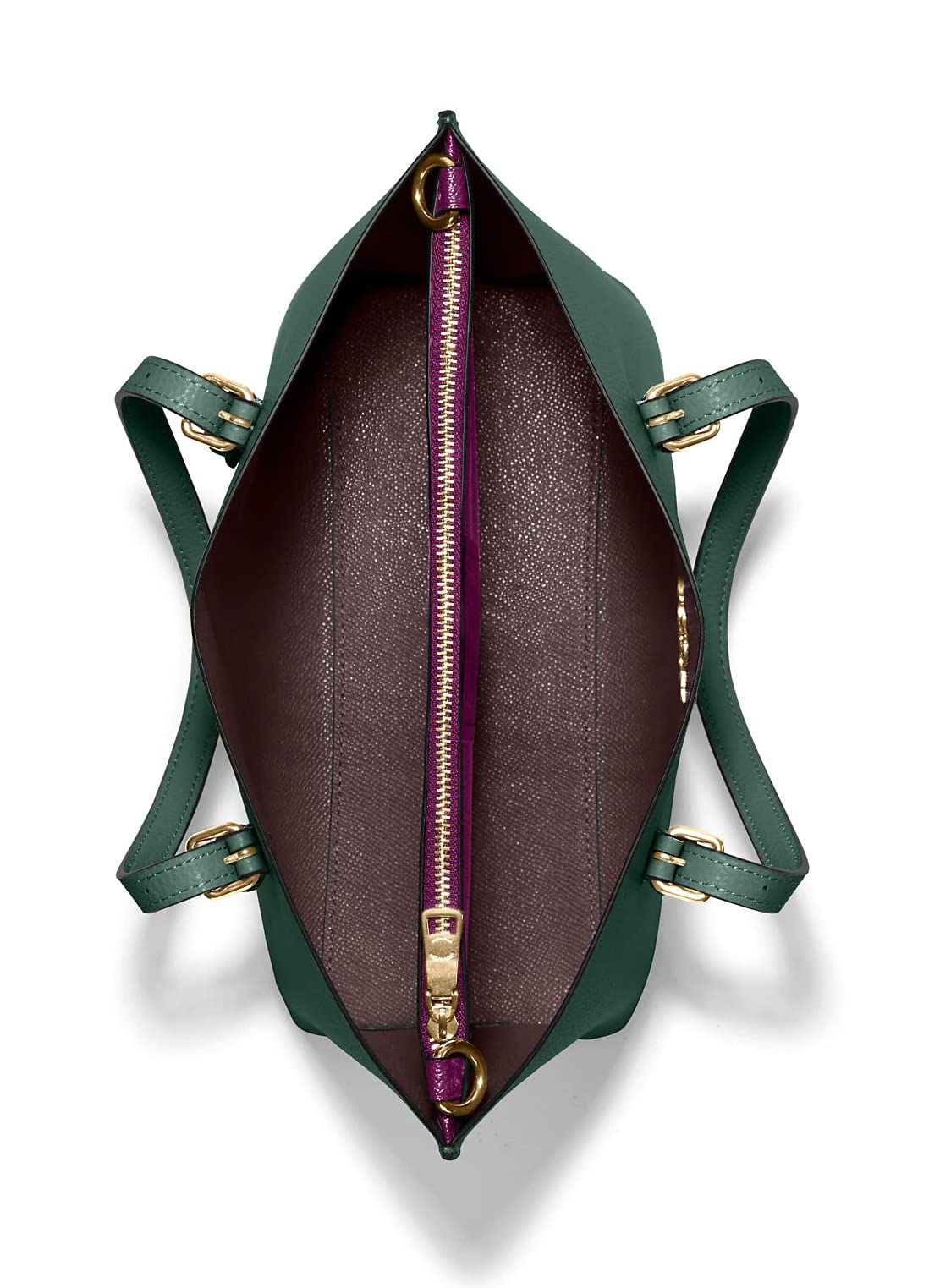 COACH Leather Mollie Tote 25, Everglade