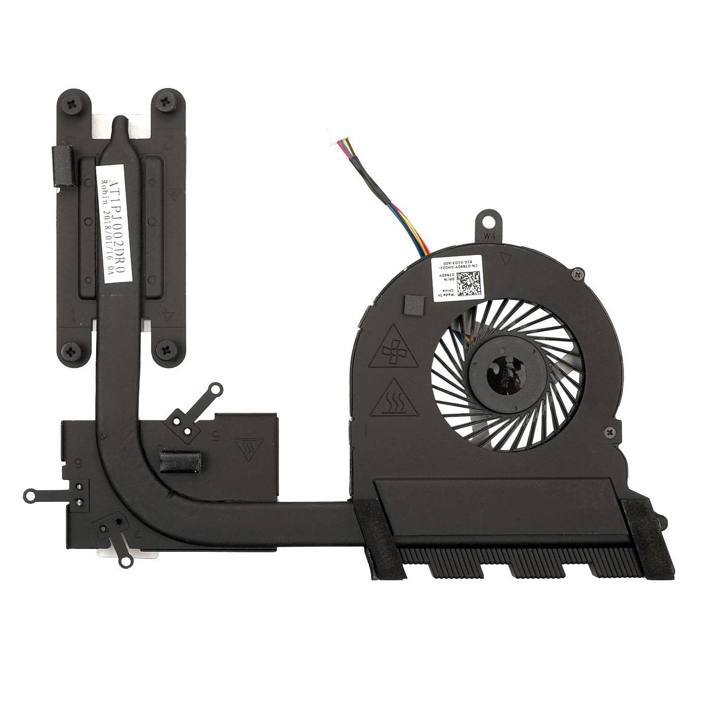 CPU Fan with Heatsink Replacement for Dell Inspiron 5565 5567 5767 Series 0789DY 789DY AT1PJ002FF0