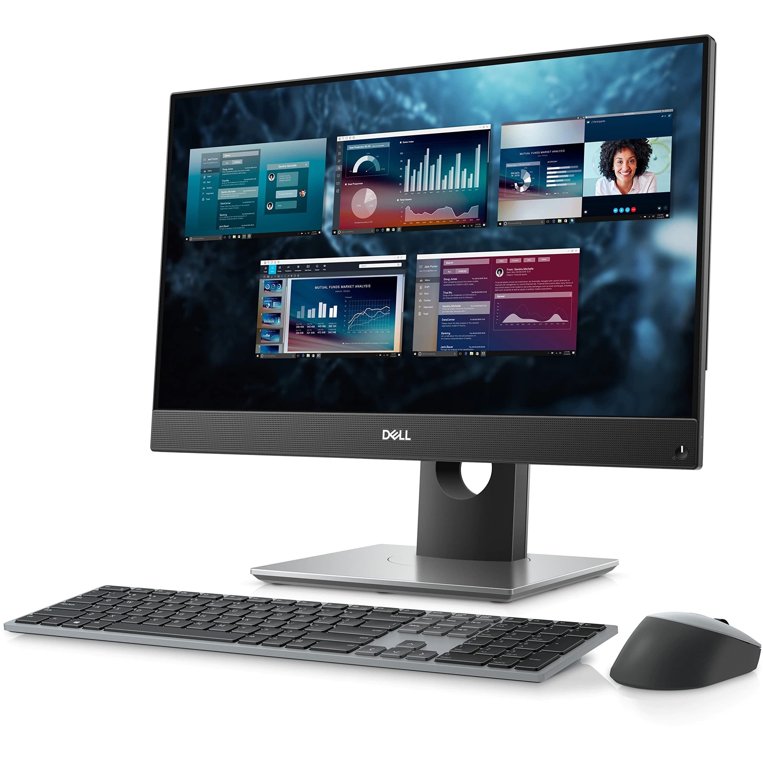 Dell OptiPlex 7490 All-in-One Computer Intel 10th Gen i7-10700 16 GB RAM 256 GB M.2 PCI Express NVMe SSD 23.8" Full HD (Renewed)