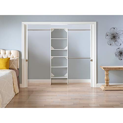 ClosetMaid SuiteSymphony 25-inch Wide Starter Tower Closet Organizer Midnight Brown Wood Finish