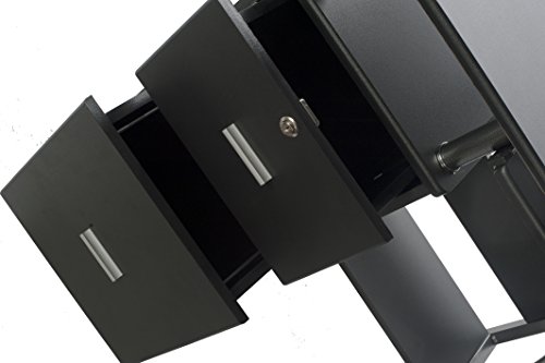 OneSpace Rothmin Computer Desk with Storage Cabinet,Black
