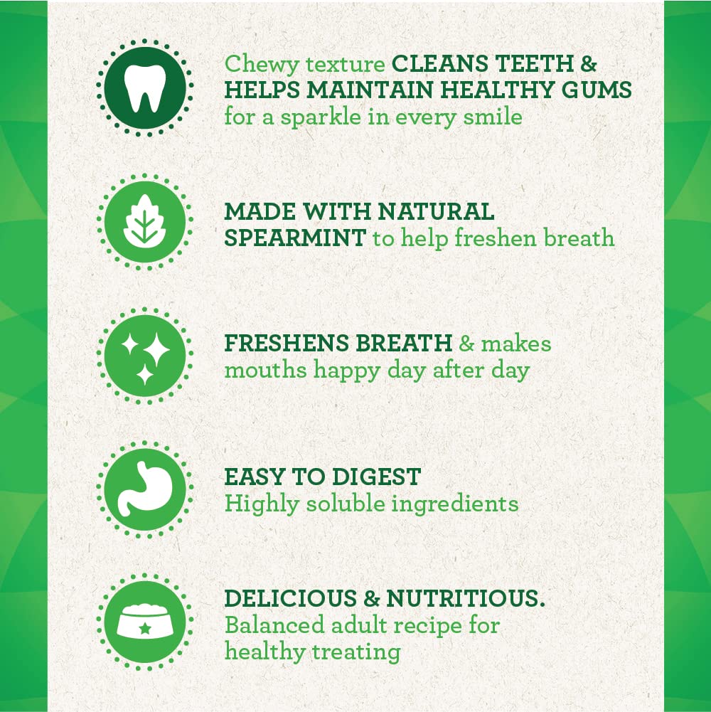 Greenies Large Natural Dental Care Dog Treats Fresh Flavor, 12 oz. Pack (8 Treats)