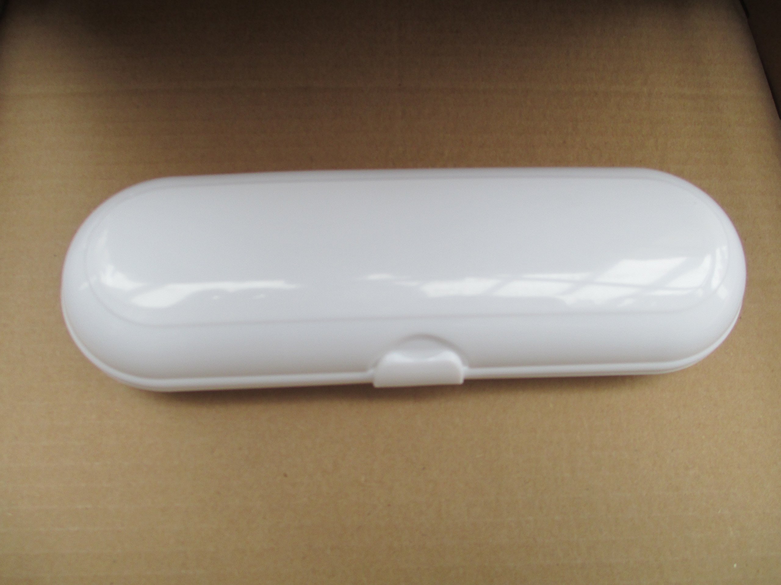 USonline911 Replacement Plastic Travel Case Protector Case for Br aun Oral-B Select Model Toothbrushes (White, Medium)