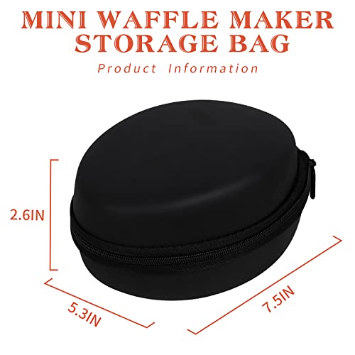 Storage Bag Compatible with DASH Mini Waffle Maker 4 Inch,Carrying Bag for Mini Waffle Maker Dust-proof Cover Organizer Bag for Dash Waffle Maker (Bag Only)