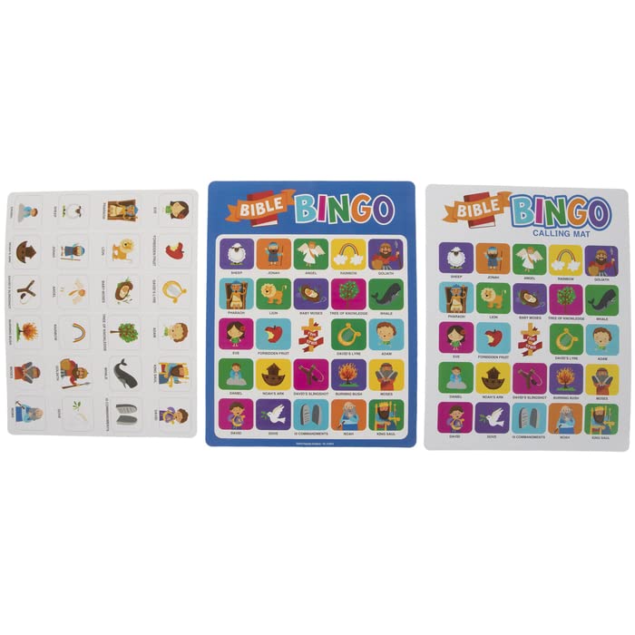 Craft Supply Bible Bingo Game Set - 20 Player Cards - 7 x 9 Inches