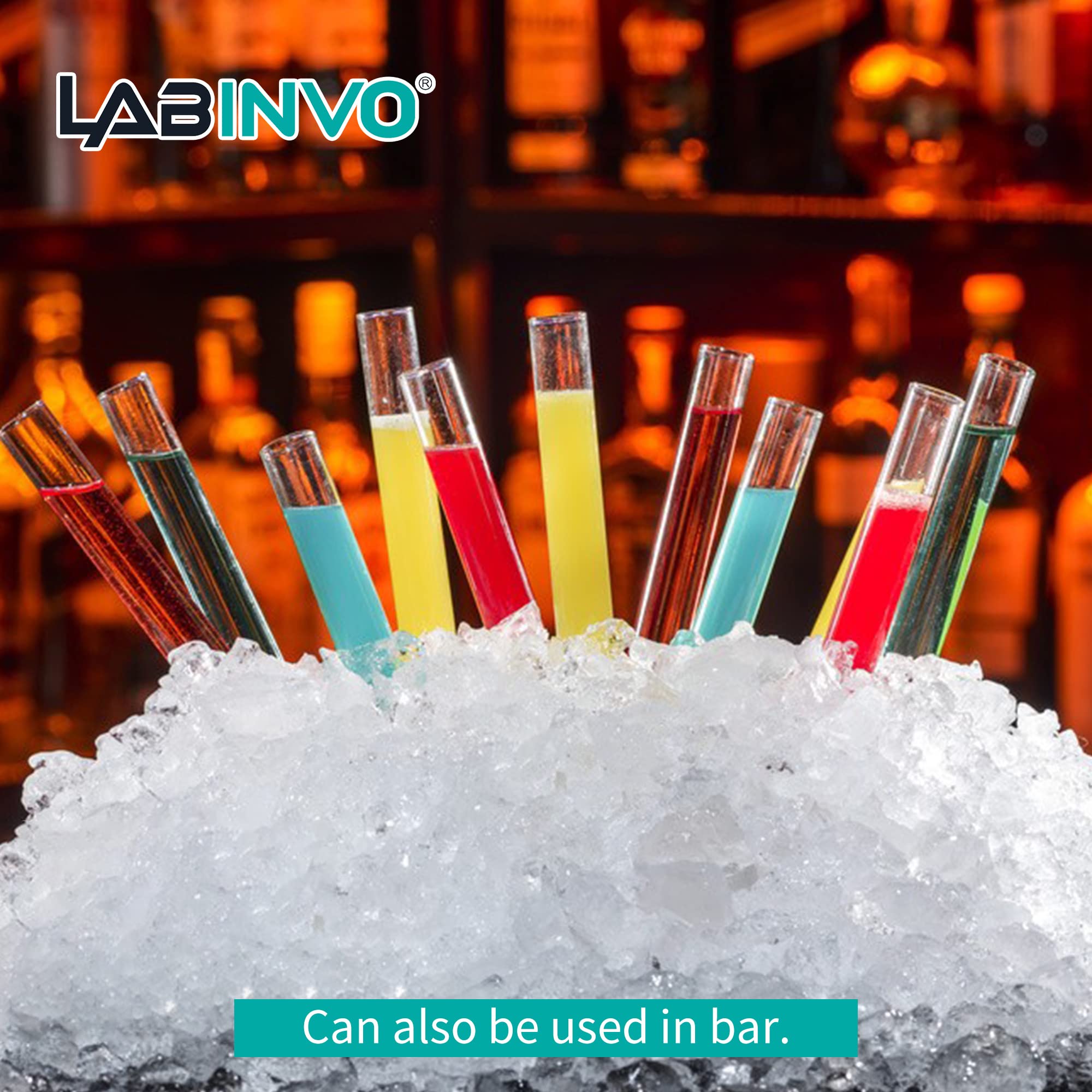 LABINVO 20ml Glass Test Tubes, Thickness 1.0-1.2,20x150mm, Round Bottom Pack of 20,IN-TTG20