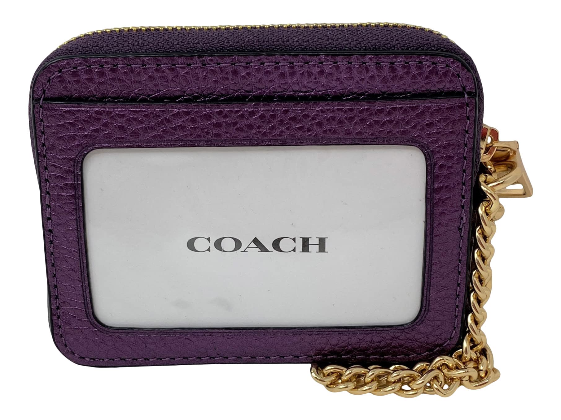 COACH Zip Card Case Style No. 6303 Metallic Plum