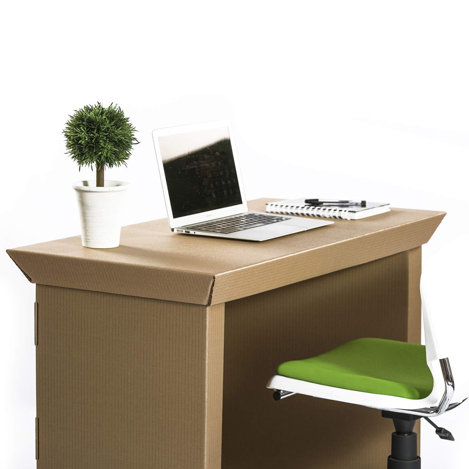 Cardboard Computer Desk for Home Office –39” Writing Laptop Table made of Recyclable Water Resistant Cardboard for Bedroom and Small Spaces – Eco-friendly Modern Study Tables - Sturdy and Long Lasting