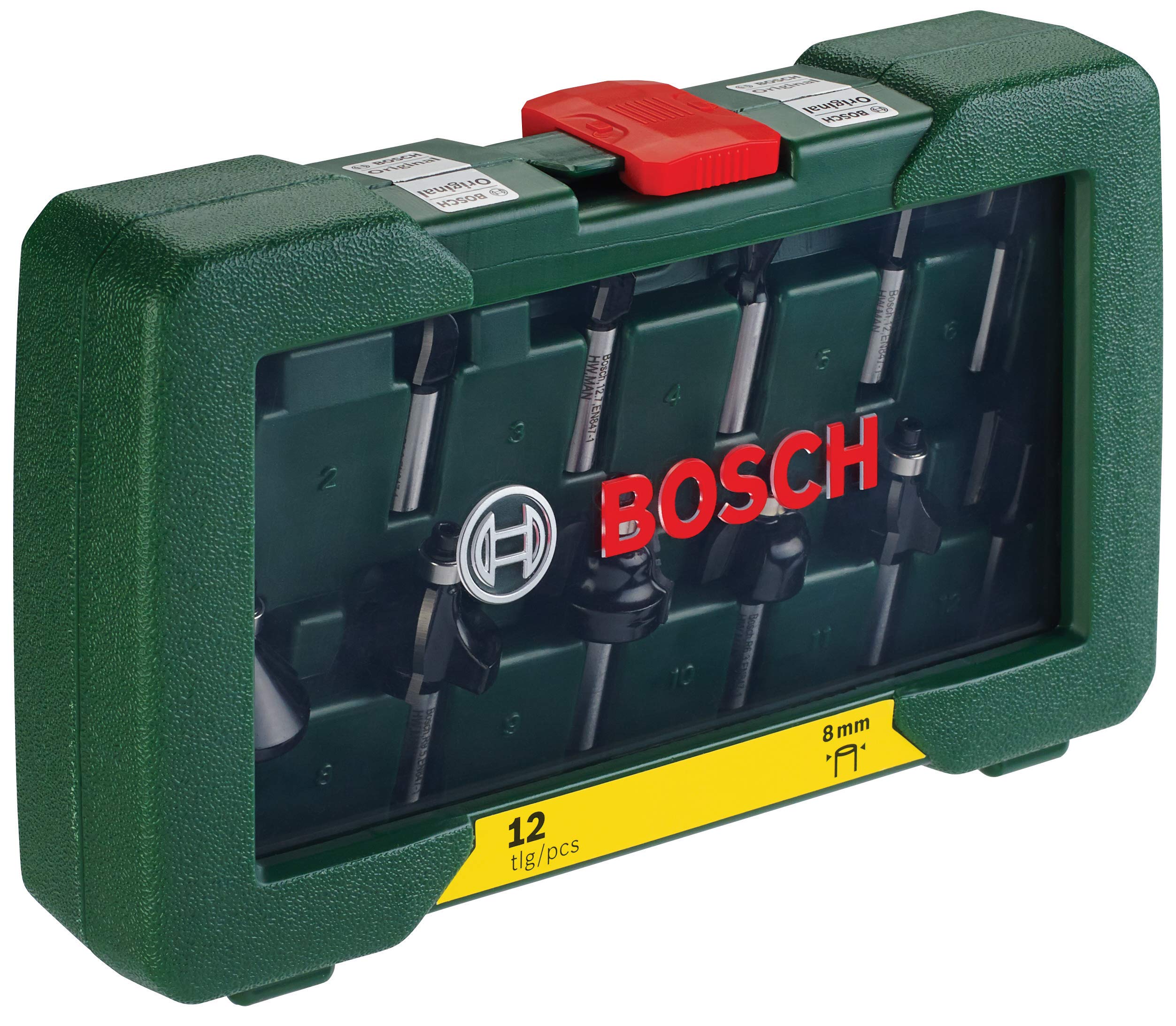 Bosch 2607019466 Routing Drill Bit Set of Cemented Carbide 12 Pcs