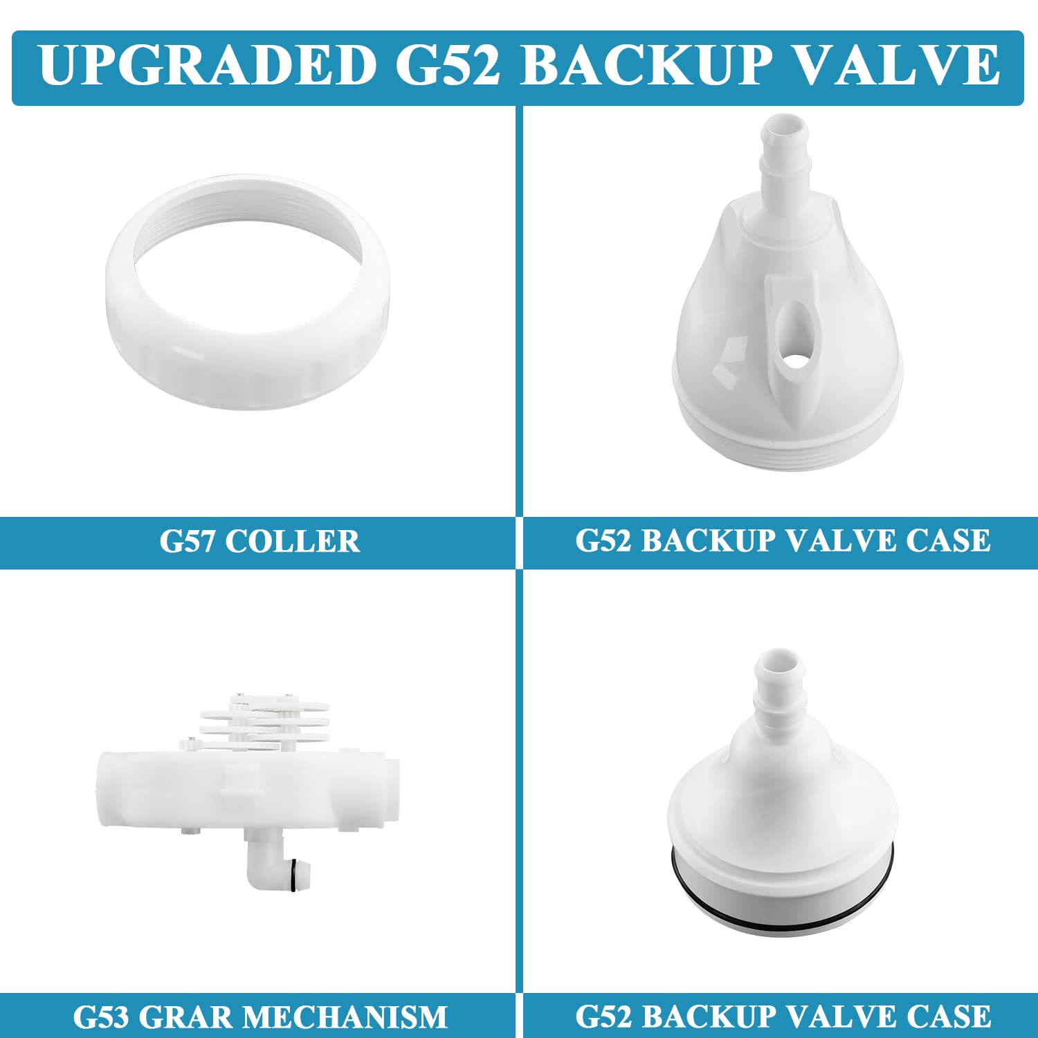 Funmit Upgraded G52 Backup Valve Replacement for Polaris Pool Cleaner Parts, Compatible with Automatic Pressure-Side Pool Cleaner VacSweep 280, 380, 180, 480, 3900