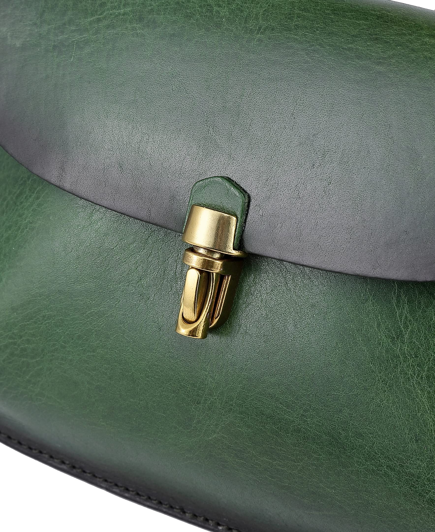 OLD TREND Ada Leather Crossbody Bag (Green Ombre)