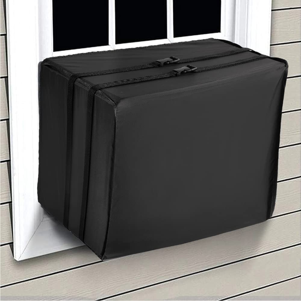 Zomia Window Air Conditioner Covers for Outside Units, Window AC Cover Outdoor Waterproof -21.5"W x 16"D x 15"H Inches Black