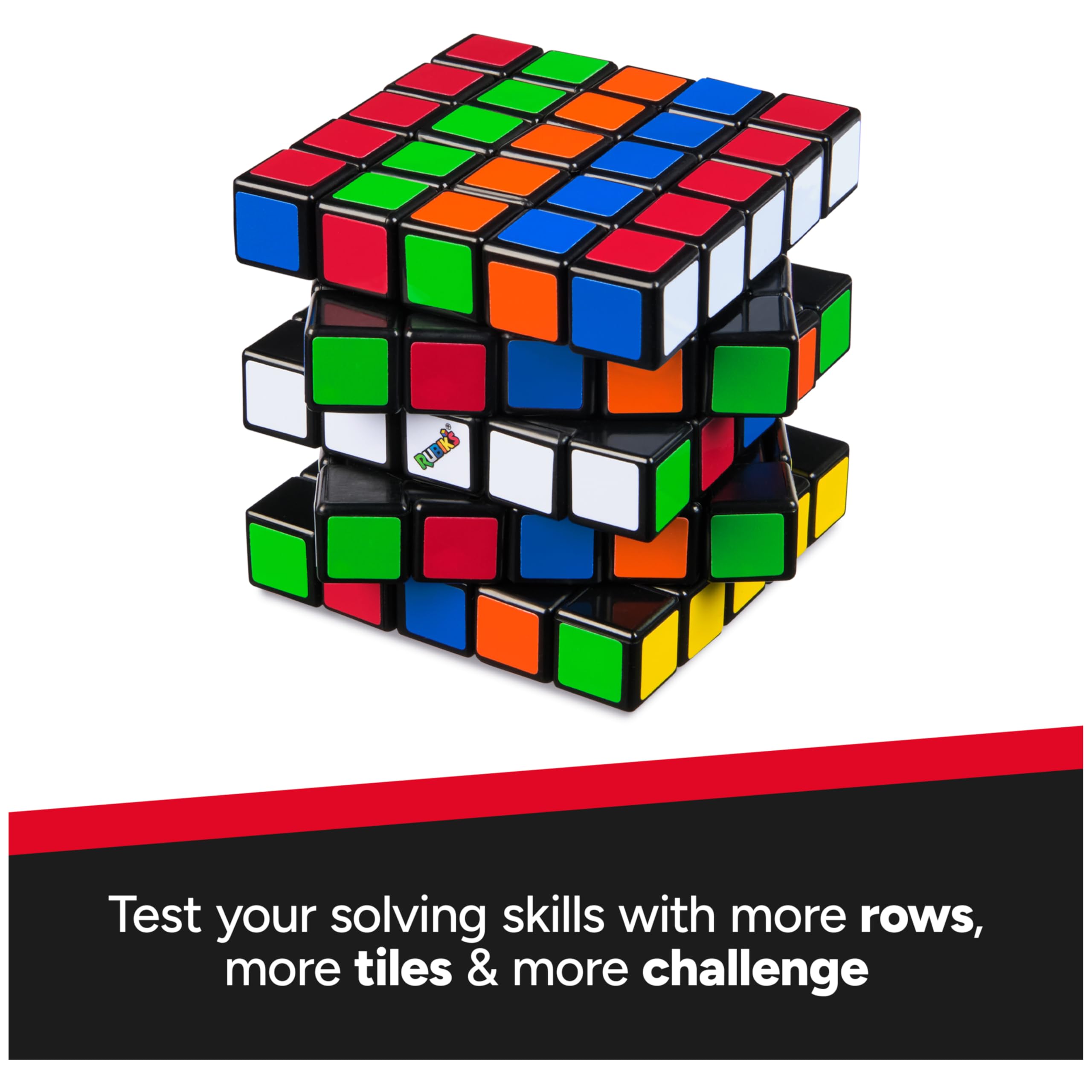 Rubik’s Cube, 5x5 Cube Color-Matching Puzzle Highly Complex Challenging Problem-Solving Brain Teaser Fidget Toy, for Adults & Kids Ages 8 and up