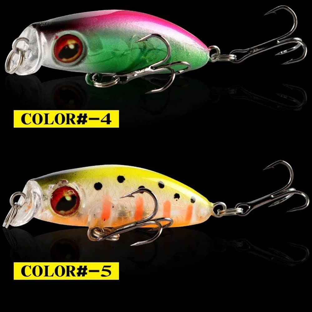 Crank Bait Wobbler Artificial Hard Lures Tackle Fishing Accessories 43mm/3.1g Floating Lure 1Pcs(6)