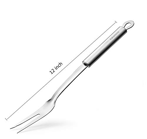 Kakamono Carving Fork Stainless Steel Barbecue Meat Forks BBQ Kitchen Tool (12 Inch)