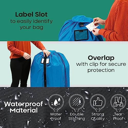reperkid Durable Double Stroller Bag for Airplane Travel – Heavy Duty Large Single/Jogging Stroller Travel Bag – Sizeable and Water Resistant Stroller Travel Bag with Padded Adjustable Carry Straps