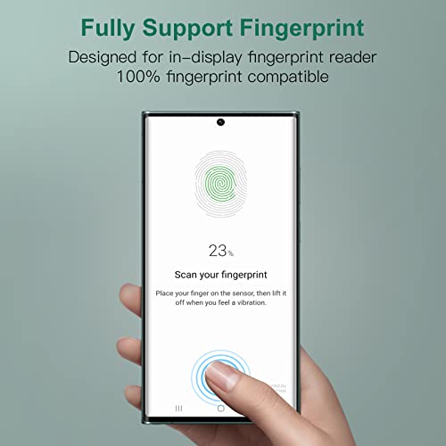 Gatatol [3 Pack] for Galaxy S23 Ultra Screen Protector [Fully Support Fingerprint & S Pen] 3X 3D Curved Tempered Glass for Samsung S23 Ultra 5G