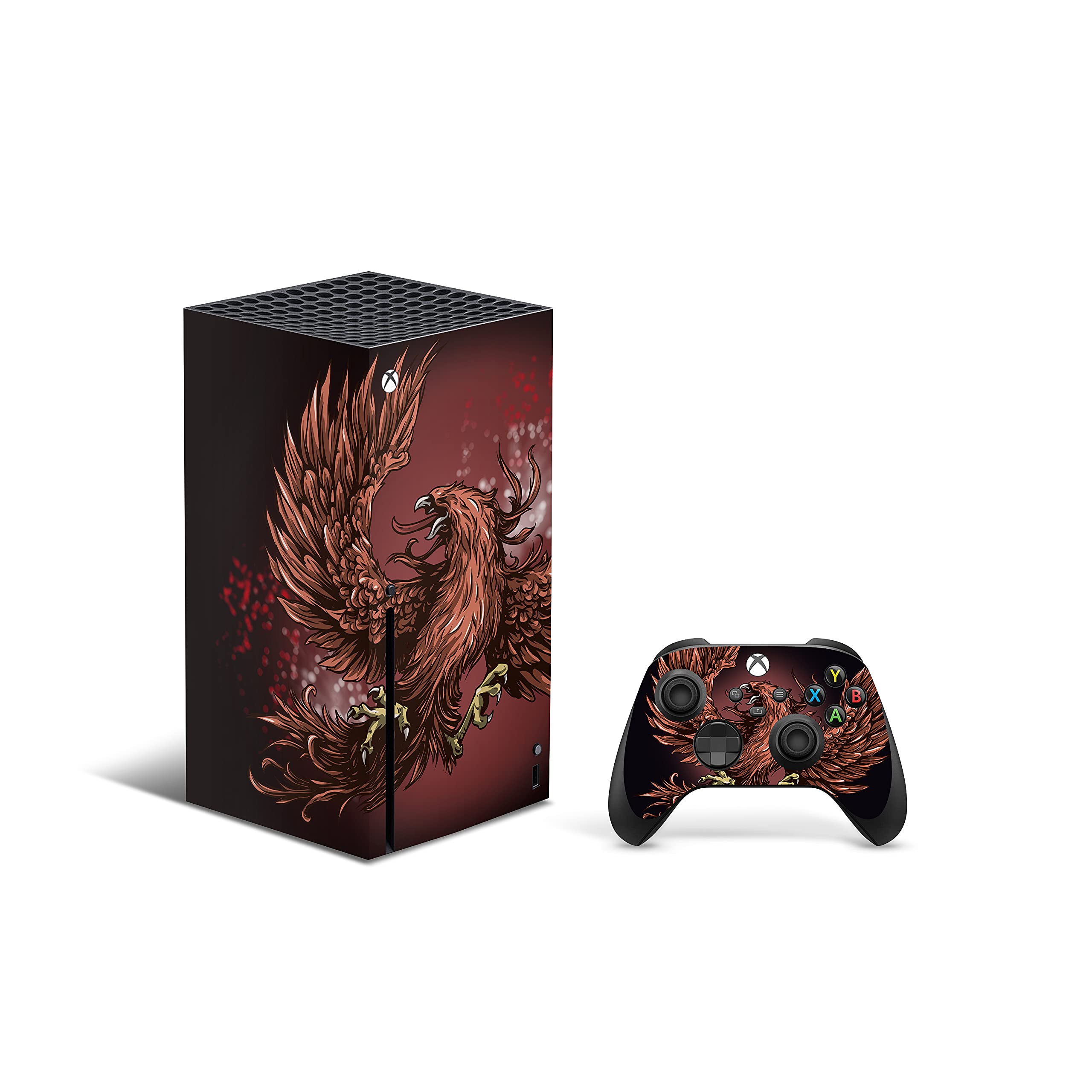 ZOOMHITSKINS Compatible with X1 Series X, Red Brown Eagle, Durable, Bubble-Free, Made in The USA