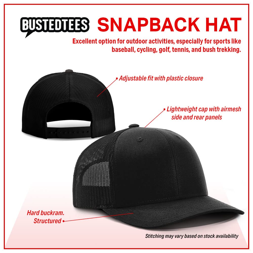 Bitcoin Outline - Cotton Snapback Hat - Breathable Mesh Side for Casual Wear & Outdoor Activities All Seasons - Baseball Cap Women and Men (Black Front/Black Mesh)