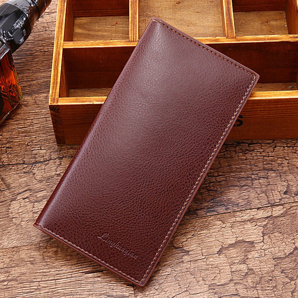 Classic Holder Bag Wallet Leather Capacity Purse Man Concise Card Huge Money Wallet