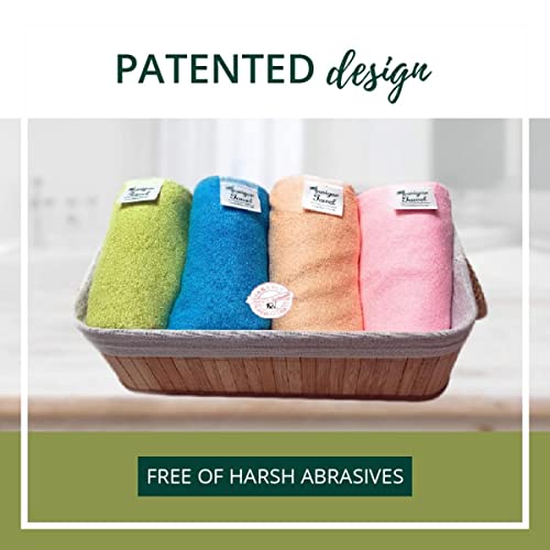 Invigor Bamboo Washcloths The First True Therapeutic - Washcloth Set of 3 - Double Sided Washcloths Sets - Made in USA Bamboo Washcloths for Face