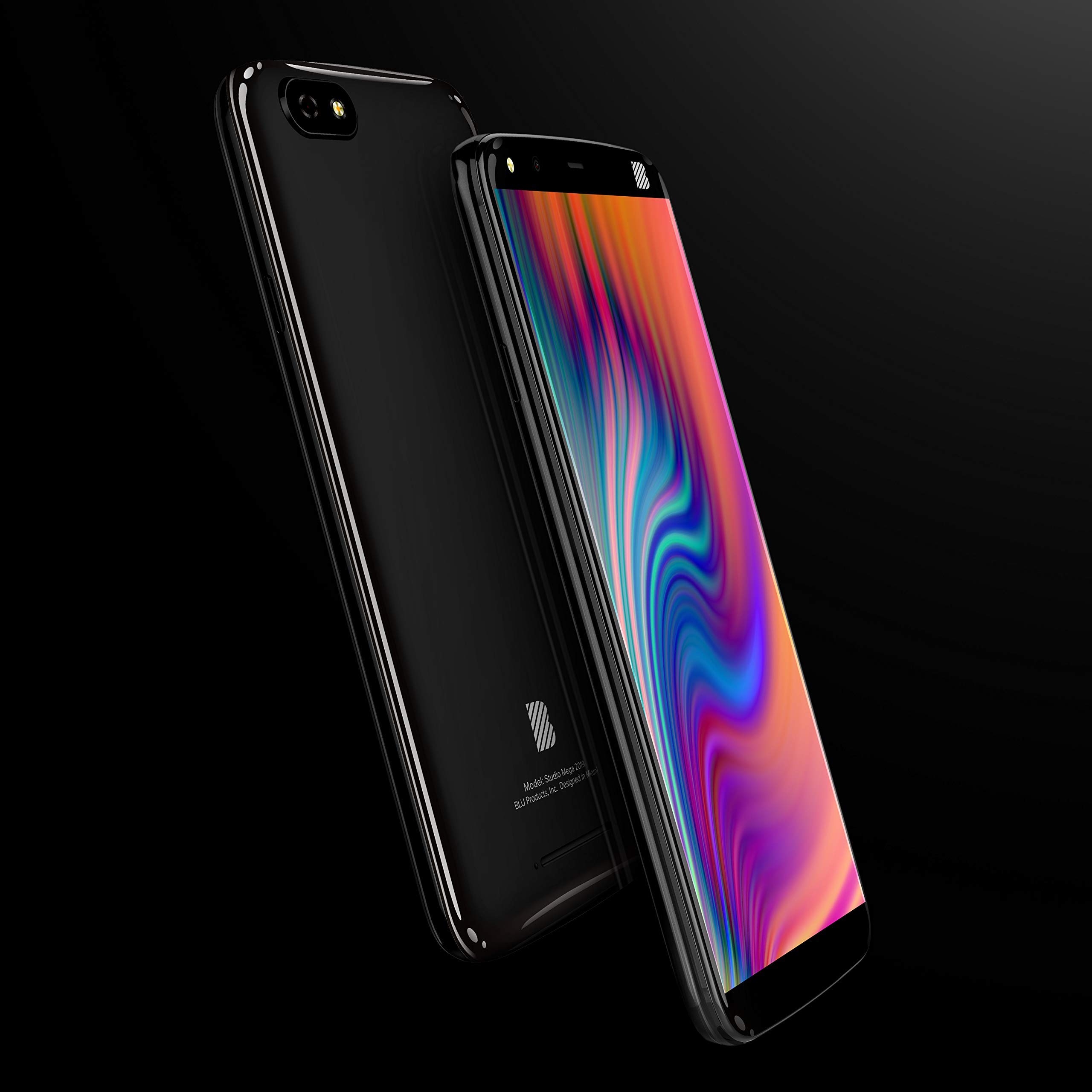 BLU Studio Mega 2019-6.0" Display Smartphone, 32GB+2GB Ram- Black