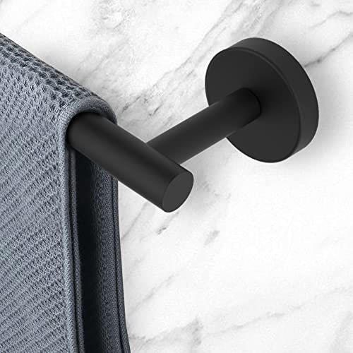 Newfun 24 Inch Matte Black Bathroom Towel Bar,2Pcs Towel Racks for Bathroom Rod Classic SUS304 Stainless Steel Bathroom Towel Holder Wall Mounted
