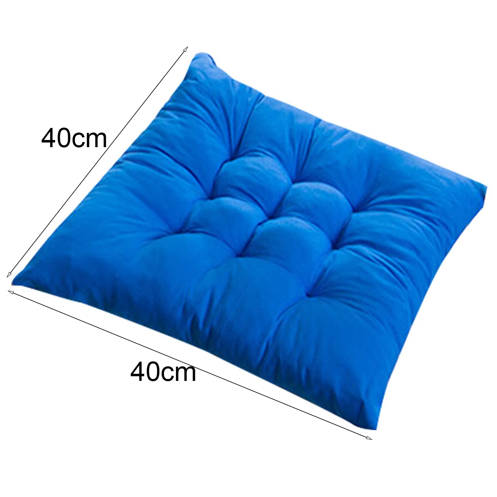 cdar Chair Cushion with Ties for Dining Chairs - Memory Foam Non Slip Kitchen Chair Pad and Dining Seat Cushion with Machine Washable Cover - Purple Navy Blue