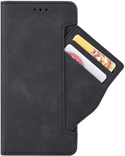 HualuBro ZTE Axon 10 Pro Case, Magnetic Full Body Protection Shockproof Flip Leather Wallet Case Cover with Card Slot Holder for ZTE Axon 10 Pro 5G Phone Case (Black)