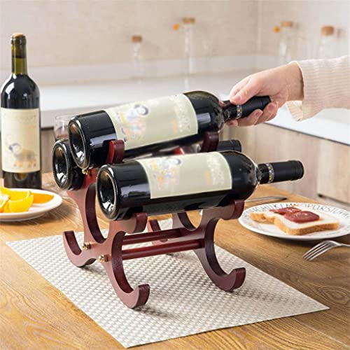 DOUBA European-Style Wooden Wine Rack Wine Bottle Cabinet Shelf Wooden Shelf Storage Rack Retro Display Cabinet