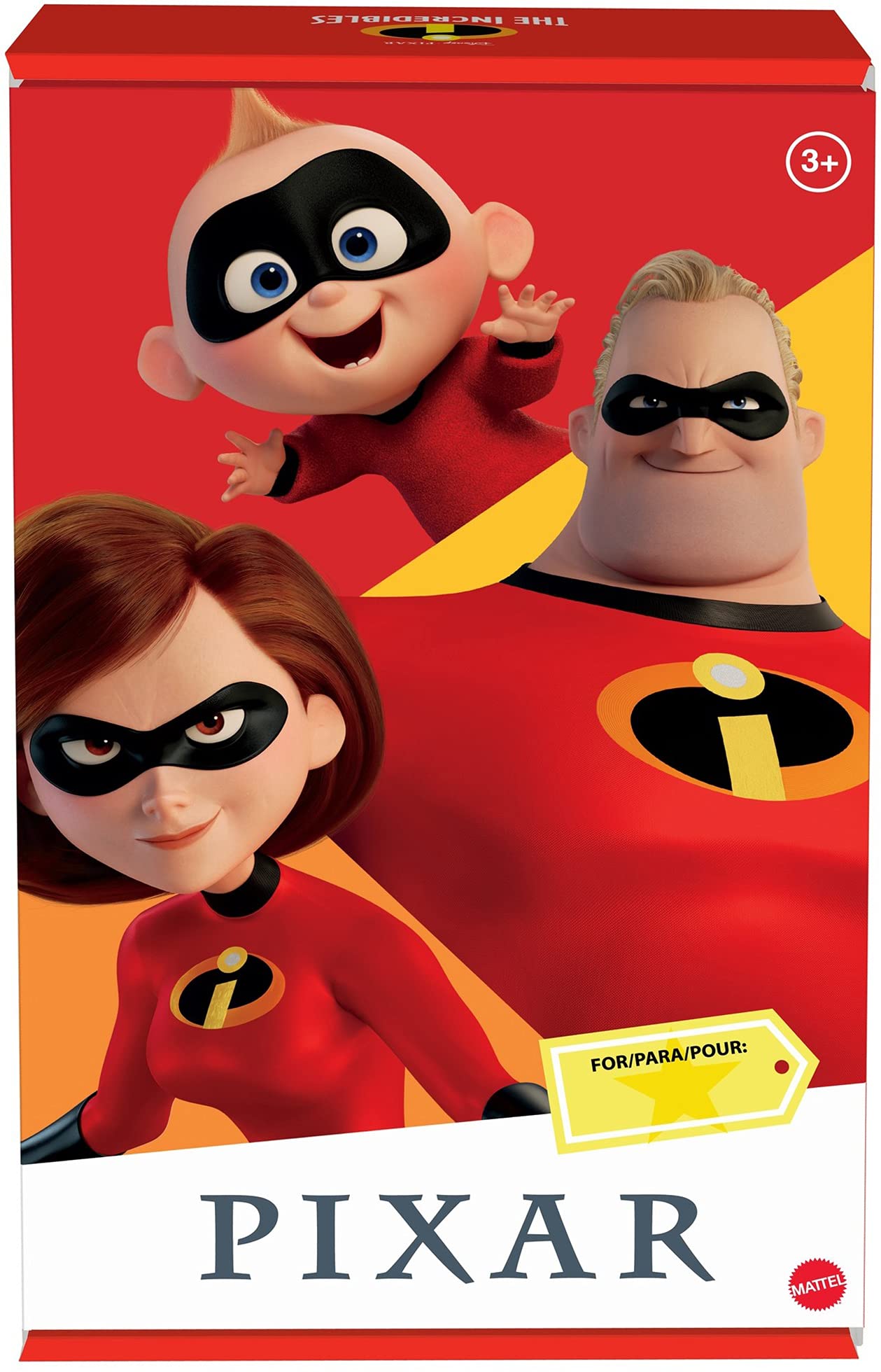 Mattel Disney Pixar The Incredibles Dash Action Figure 3.5-in with 2 Jack-Jack Figures 2.2-in and 2.4-in, Movie Character Toys Highly Posable with Authentic Design, Kids Gift for Ages 3 Years Old & Up
