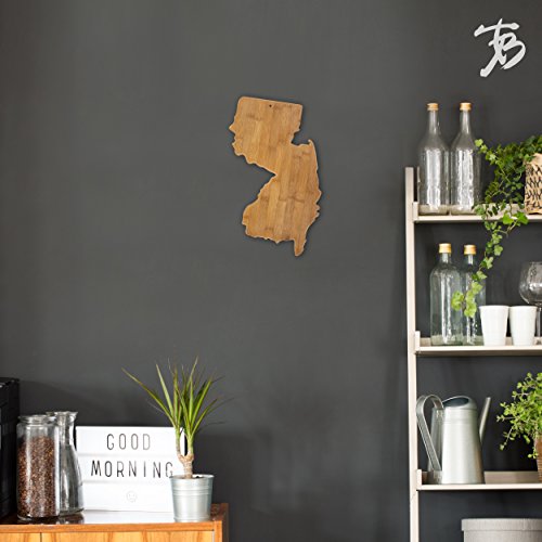 Totally Bamboo New Jersey State Shaped Bamboo Serving & Cutting Board