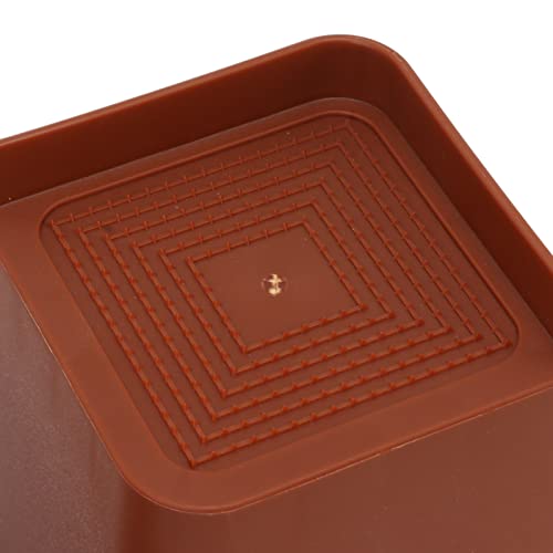 Oumefar 4Pcs Furniture Lift Risers ABS Furniture Bed Risers 6 Inch 8 Inch Heavy Duty Risers for Sofa and Table (Brown)