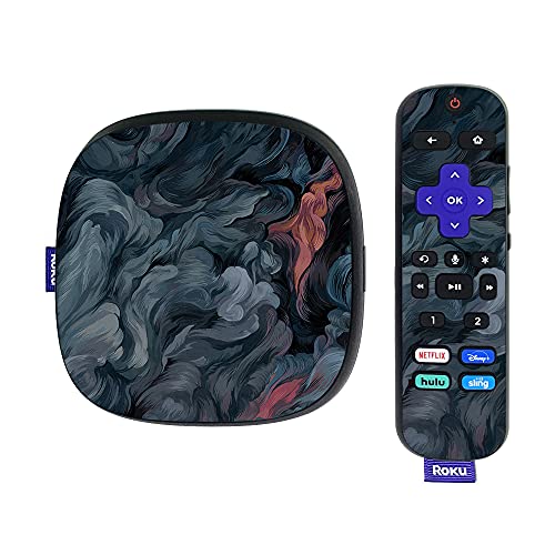 MightySkins Skin Compatible with Roku Ultra HDR 4K Streaming Media Player (2020) - Storm Cloud | Protective, Durable, and Unique Vinyl Decal wrap Cover | Easy to Apply | Made in The USA
