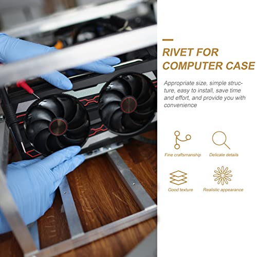 DIKACA Case Pc Case Pc 16 pcs Fan Black Rivet Silicone Pin Mounting Screws Replacement Vibration Case Mm Anti- Absorption Noise Soft Reducing Rubber Component Screw Computer Pc Computer Case Fan