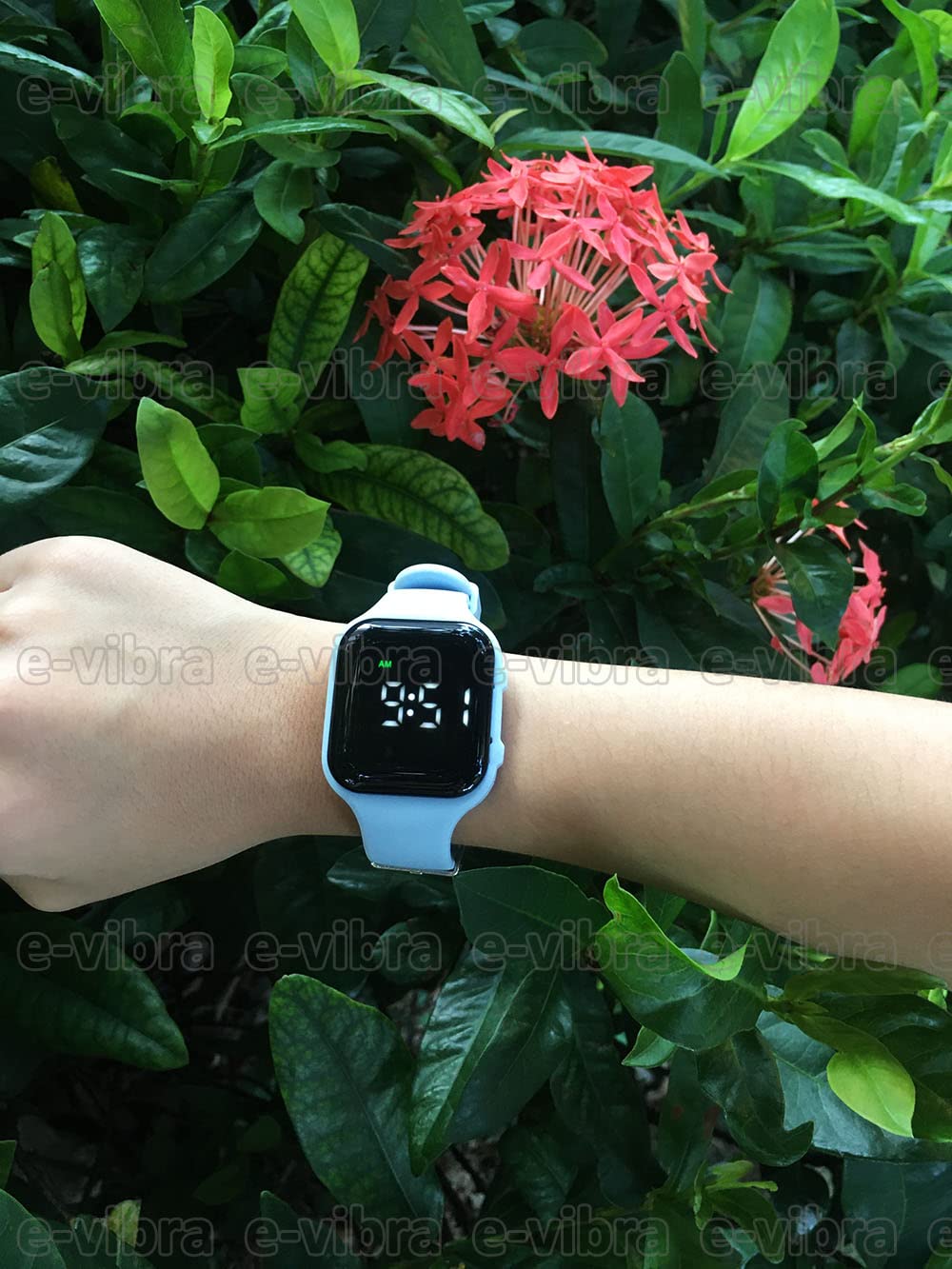 e-vibra Vibrating Alarm Watch, Potty Training Watch Water Resistant Medical Reminder Watch with Timer (Light Blue)