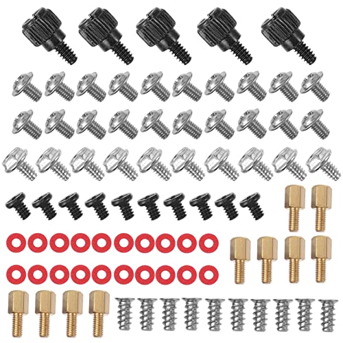 DIKACA Pc Accessories 1 set Re Knurled Chassis Computer Countersunk Case Head Electronic Fixing Washer Thumbscrew Fan Screw Part Copper Pillar Replacement Laptop Accessories