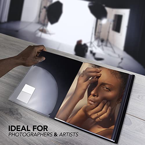 Itoya Original Art ProFolio 8.5x11 Black Art Portfolio Binder with Plastic Sleeves with 96 Pages - Portfolio Folder for Artwork with Clear Sheet Protectors - Presentation Book for Art Display