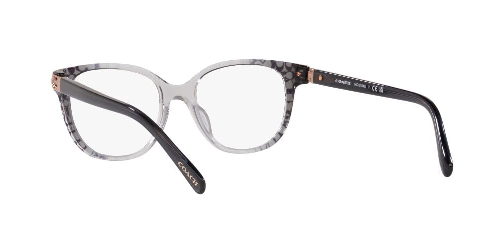 Coach HC6194U Universal Fit Prescription Eyewear Frames, Grey Gradient Signature C/Demo Lens, 52 mm