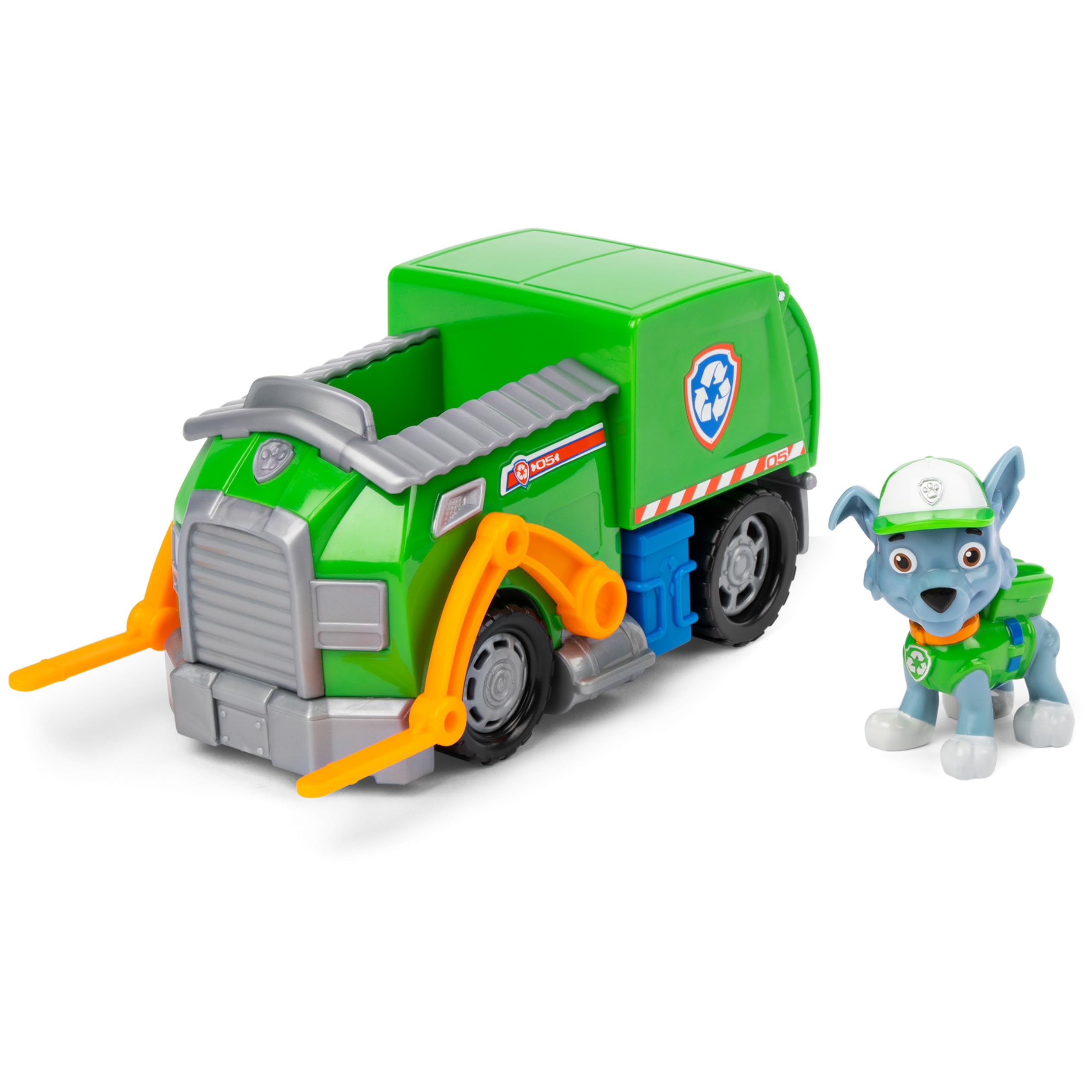 Paw Patrol, Rocky’s Recycle Truck Vehicle with Collectible Figure, Preschool Toys for Boys & Girls Ages 3 and Up